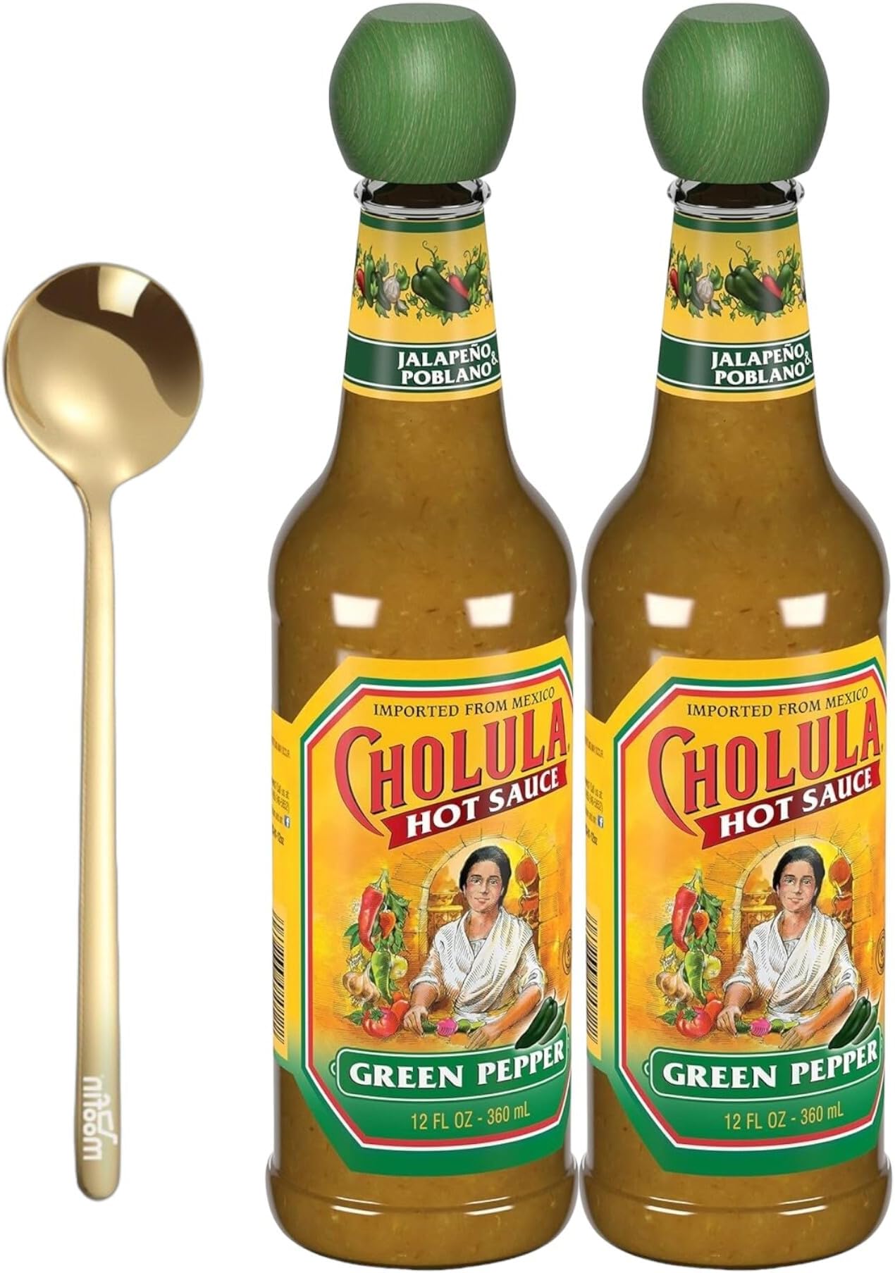Amazon.com : Cholula Green Pepper Hot Sauce, 12 Fl Oz, hot jalapeno ...