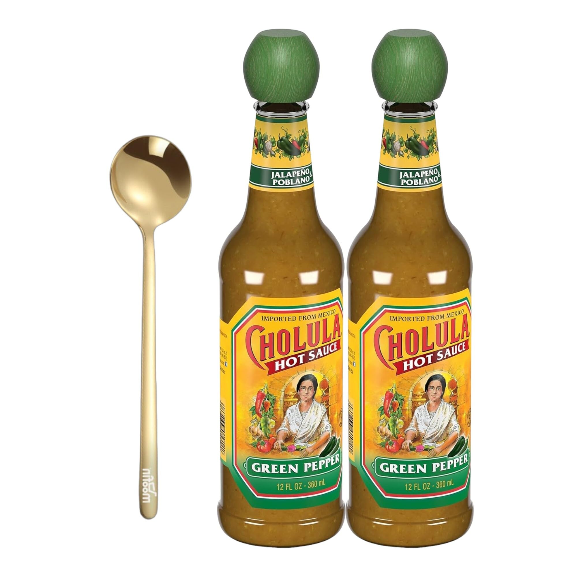 Cholula Green Pepper Hot Sauce, 12 Fl Oz, hot jalapeno peppers ...