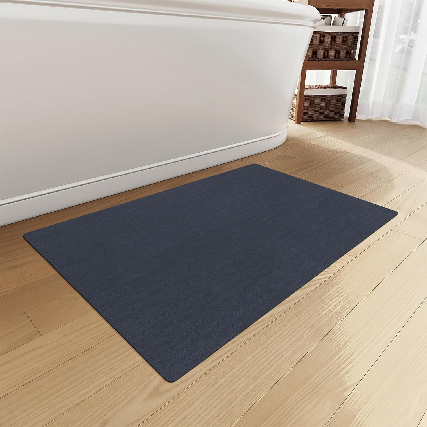 Amazon.com: Mecko Bath Mat Rug, Rubber Non-Slip Quick Dry Absorbent ...