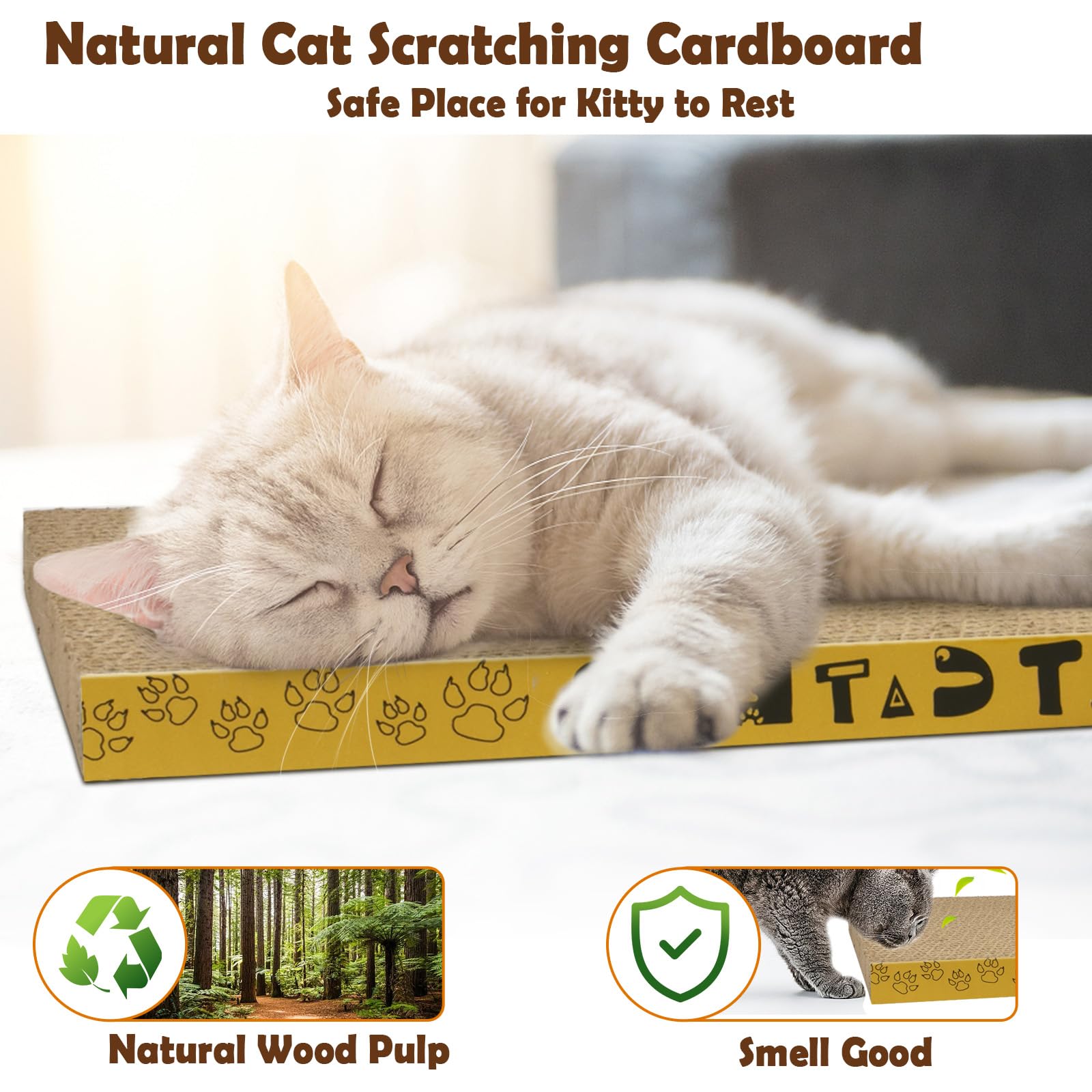 Snapklik.com : Cardboard Cat Scratcher 3 Pack Refill Reversible Cat ...