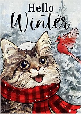 Amazon.com : Covido Home Decorative Hello Winter Owls Family Garden ...