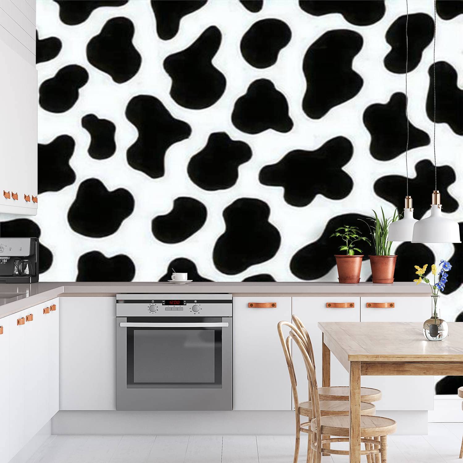Cow Wallpaper For Kitchen Farmhouse Canvas Wall Art Rustic Cow Cattle