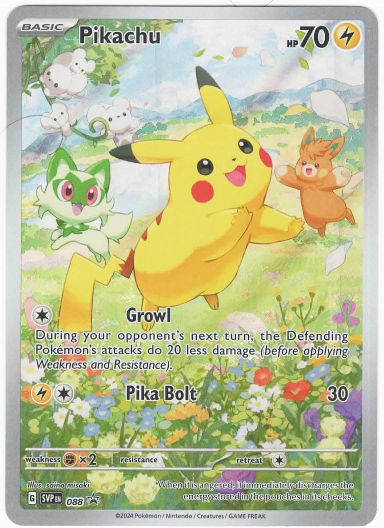 Amazon.com: Pokemon – Pikachu SVP 088 – Paldean Collector’s Chest Promo ...