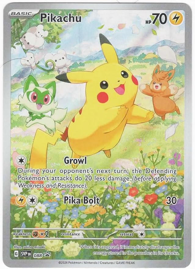 Amazon.com: Pokemon – Pikachu SVP 088 – Paldean Collector’s Chest Promo ...