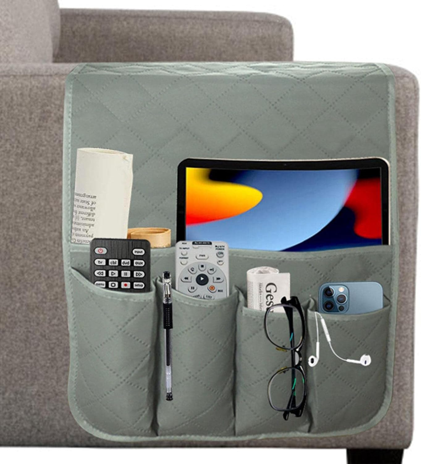 Wall Remote Holder - Anti-Slip Remote Control Holder with 5 Pockets ...