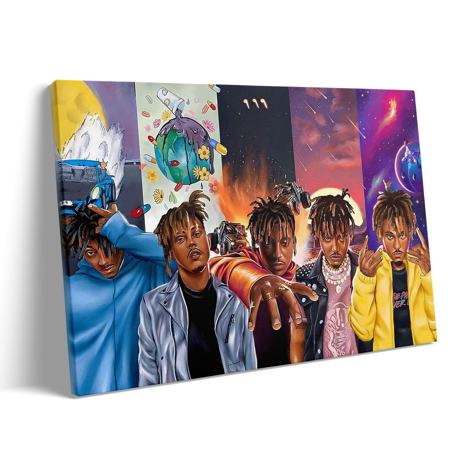 Amazon.com: Juice WRLD Canvas Wall Art Decor - 8X10 inch Collage of ...