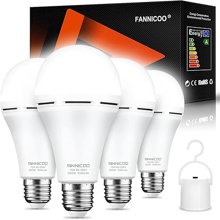 Rechargeable Light Bulbs, Back Up Battery Light Bulbs, 15W 80W ...