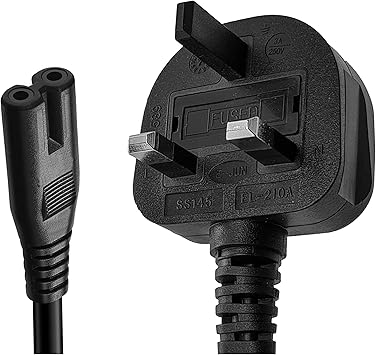 SHAFI® 5M Figure 8 Power Lead - 2-Pin IEC-C7 Universal 3-Pin UK Plug ...
