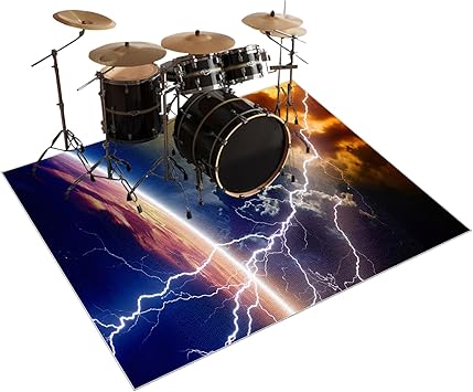 140 x 100 cm Drum Carpet Drum Rug for Drummers Electronic Drum Set ...