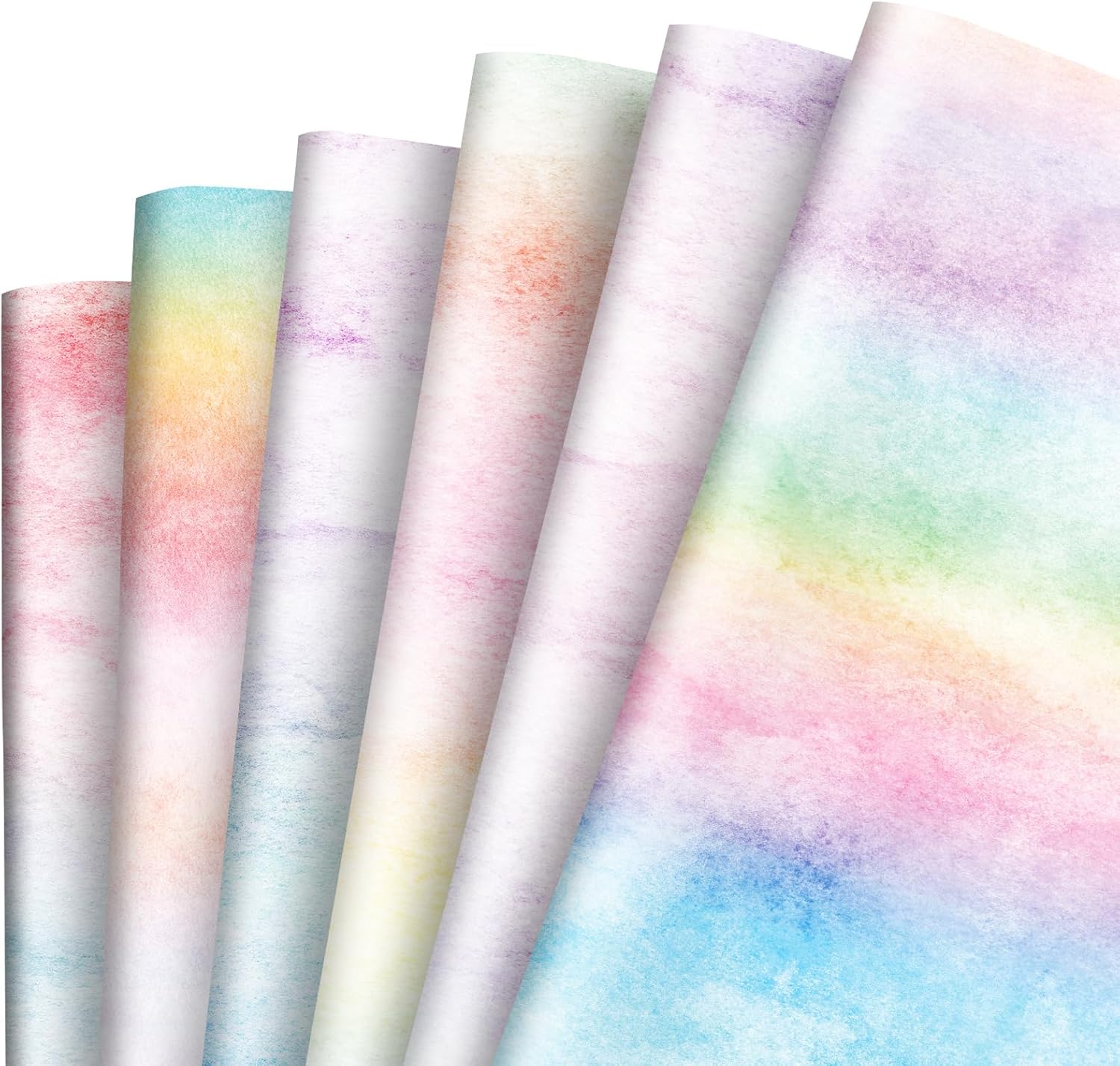 Amazon.com: AnyDesign 12 Sheet Pastel Wrapping Paper Colorful Gift Wrap ...
