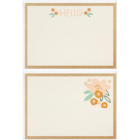 Amazon.com : Hallmark Blank Cards Assortment with Organizer, Flowers ...