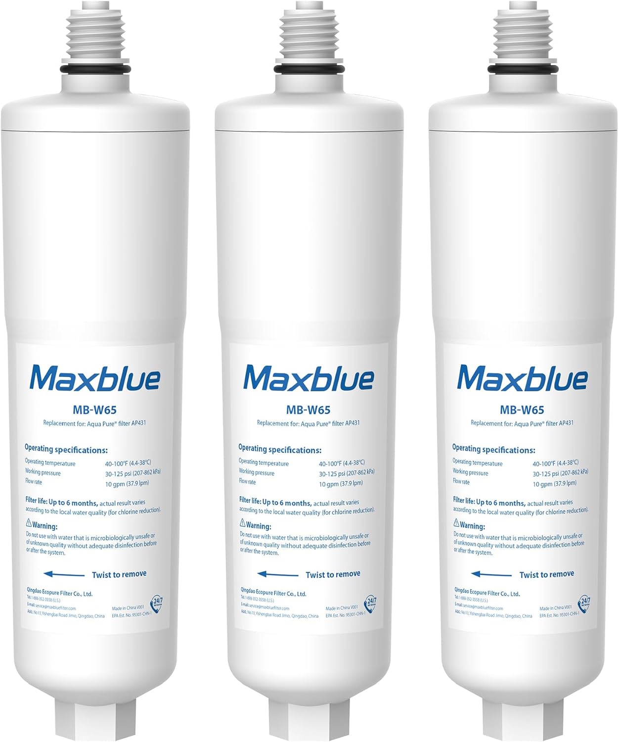 Amazon.com: Maxblue Scale Inhibitor Water Filter Replacement for Aqua ...