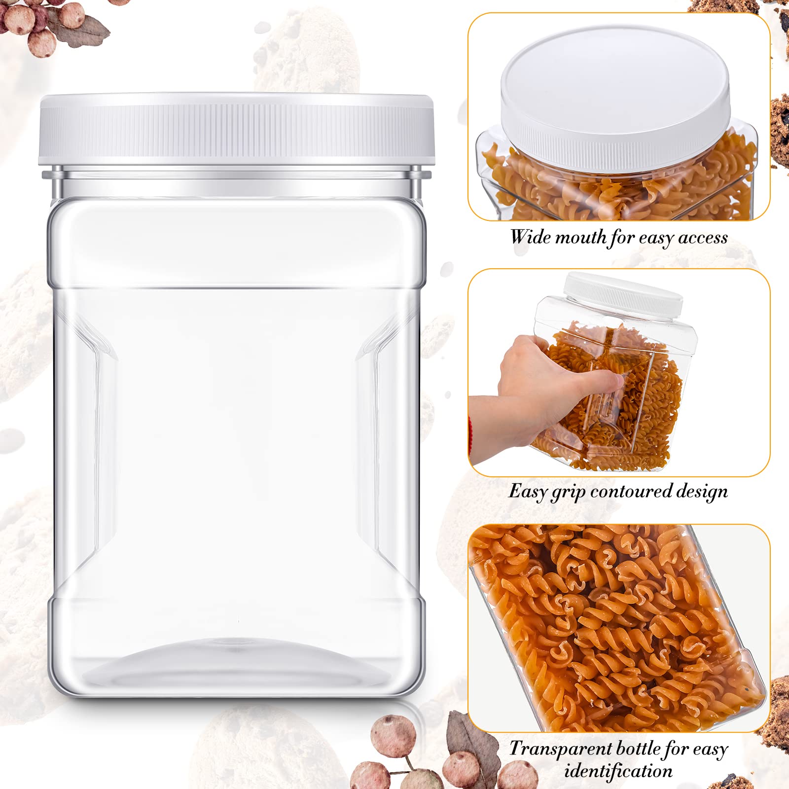 Wide Mouth Clear Plastic Containers Wholesale BENECREAT 8 PACK 250ml