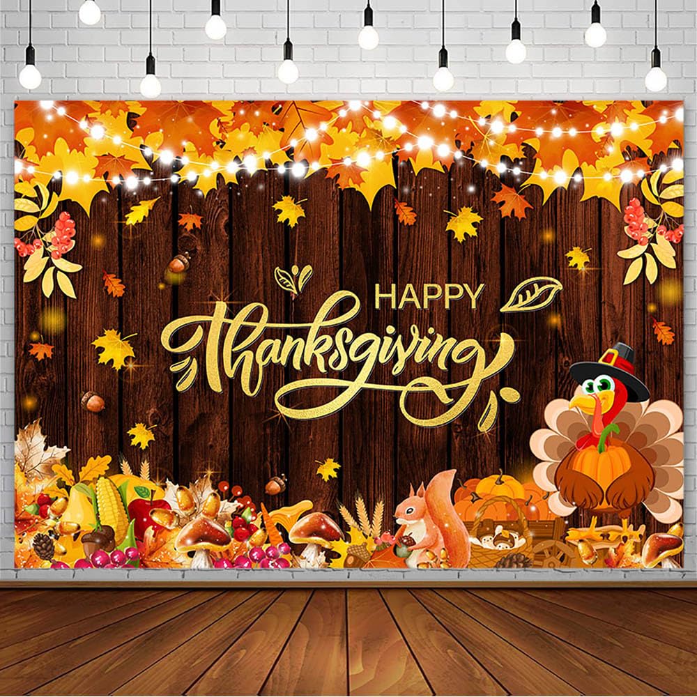 Amazon.com : AIBIIN 7x5ft Thanksgiving Day Backdrop Give Thanks Party ...