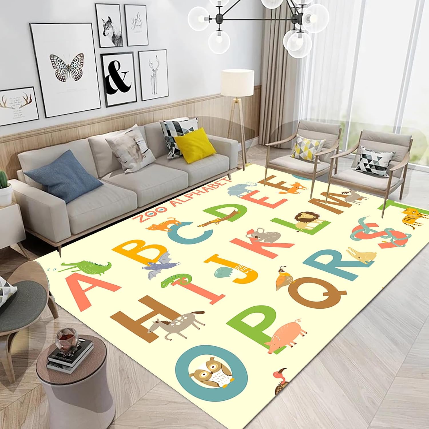 Amazon.com: ABC Rugs for Kids Playroom Alphabet Rug for Toddlers ...