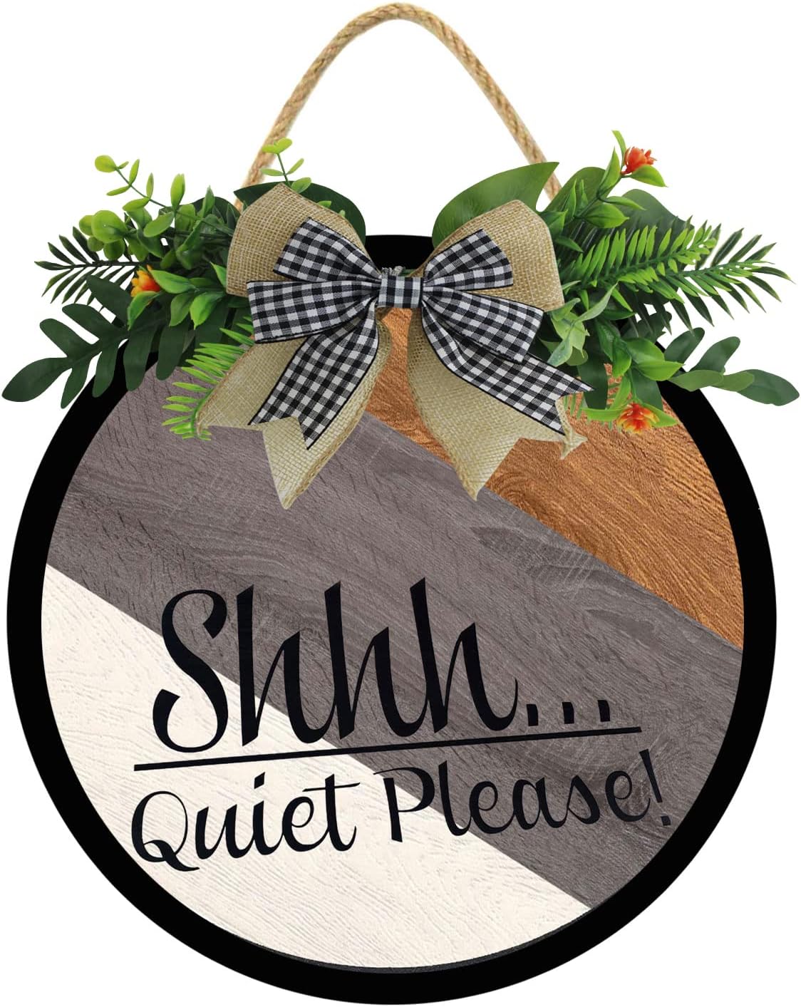 Amazon.com : Shhh Quiet Please Sign for Front Door Farmhouse Decor ...