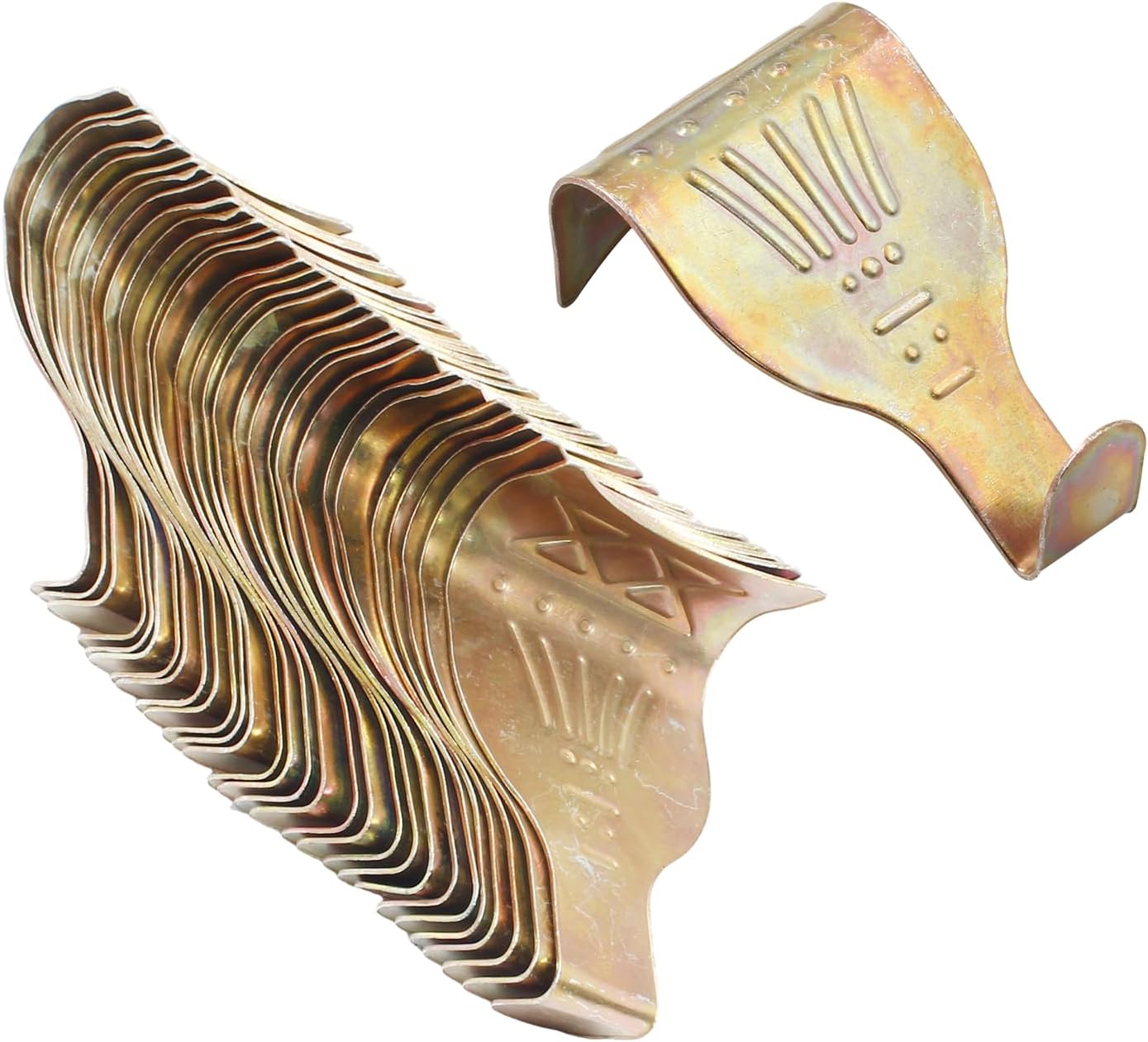 Narrow Picture Rail Hooks Brass Finish - 25 Pack - Molding Hooks ...