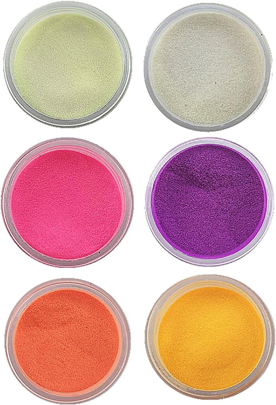 Amazon.com: Pigment Nail Powder Color Glow Powder Fluorescent Glitter ...