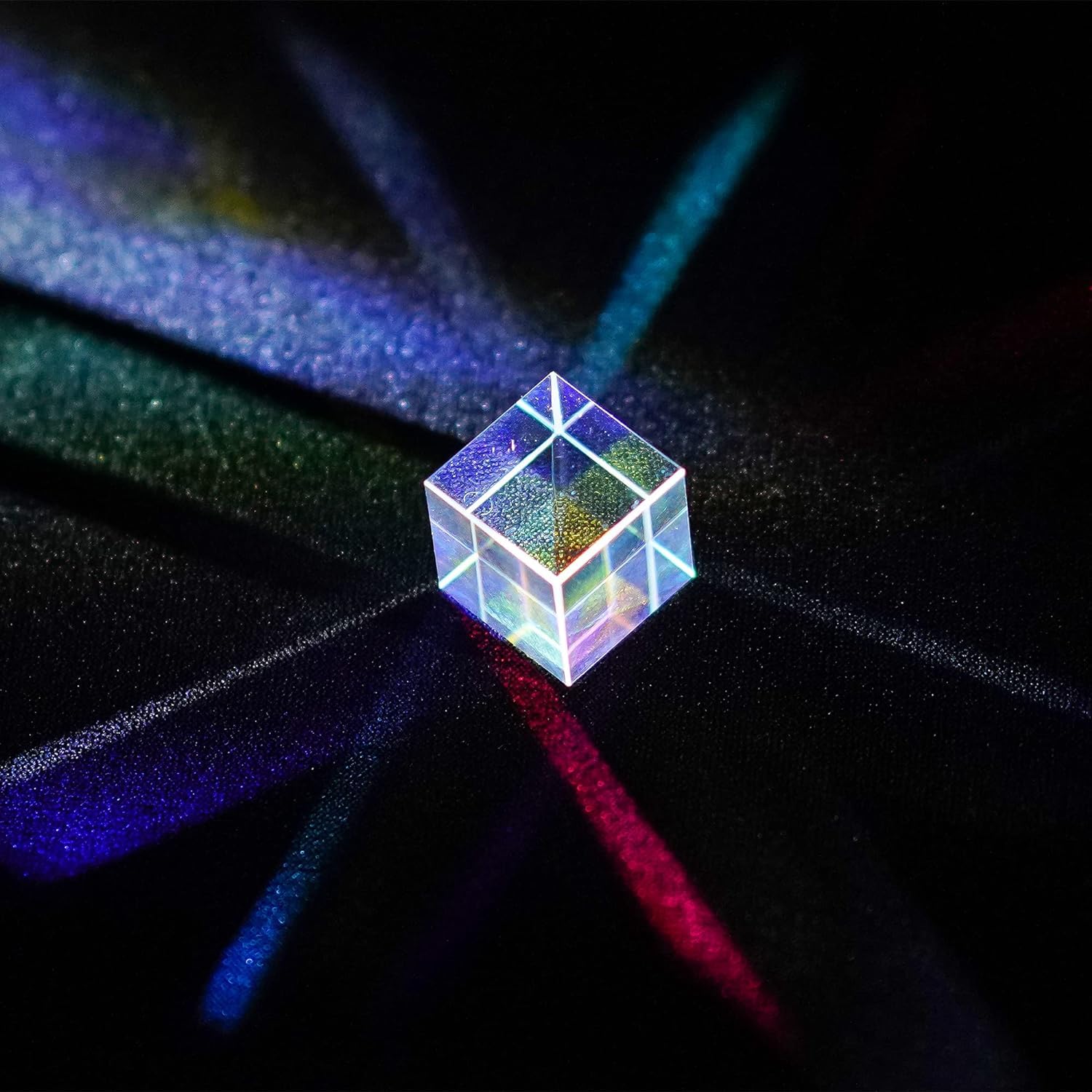 Mini cubo prisma de cristal K9, cristal óptico RGB dispersión prisma X ...