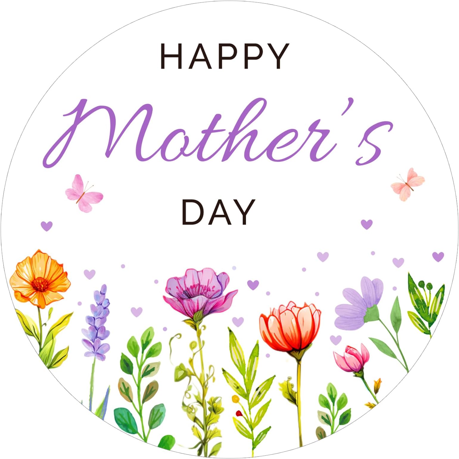Amazon.com: 60 Pcs Happy Mother's Day Stickers, 2Inch Floral Gift ...