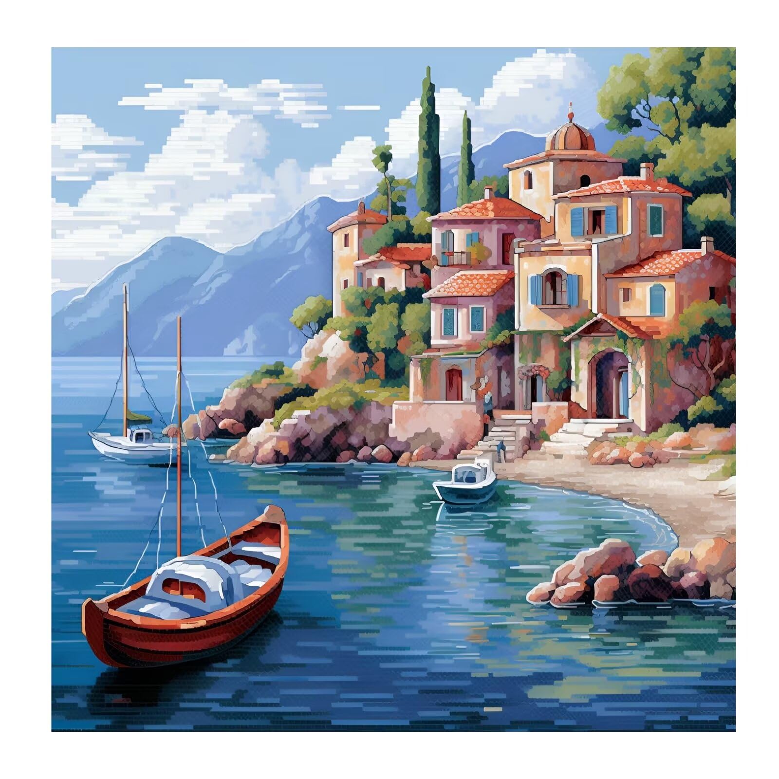 Amazon.com: Xinpinzhou Riverside Landscape 11ct Cross Stitch Kits, 11 ...