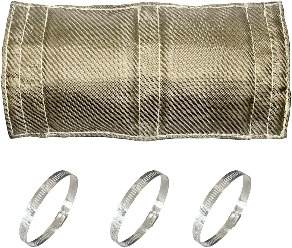 Amazon.com: PLOZANO Titanium Pipe Shield with Gloves, Exhaust Heat ...