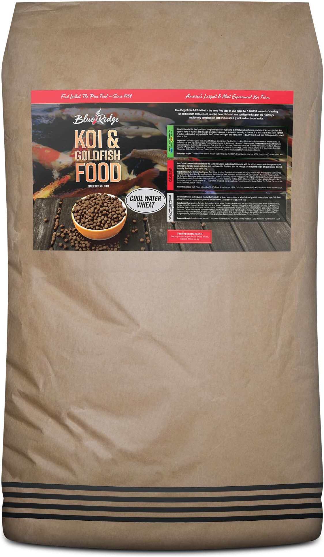 Amazon.com : BIG Kahuna Koi Fish Food- 45lbs Koi Food – Made in The USA ...