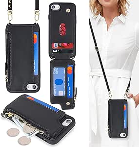 Amazon.com: Cavor for iPhone 8/7/SE 2022/2020 Wallet Case with Card Holder for Women,Phone Case ...