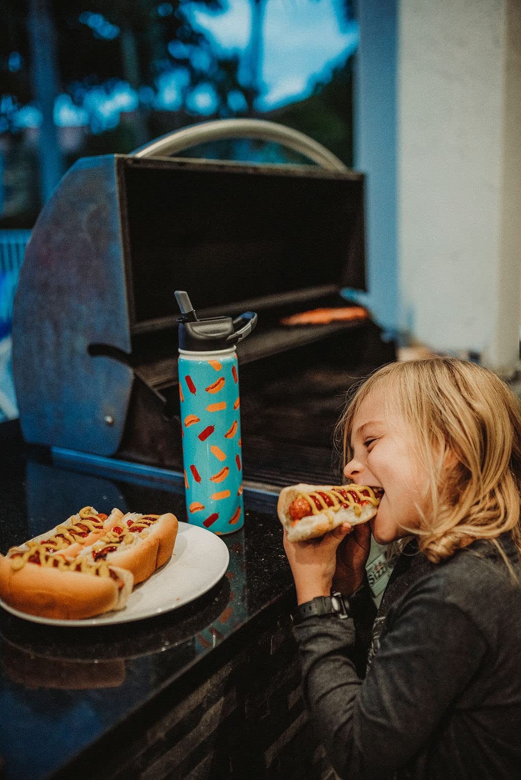 Seriously Ice Cold SIC 27oz Hot Dogs Insulated Water Bottle Thermos ...