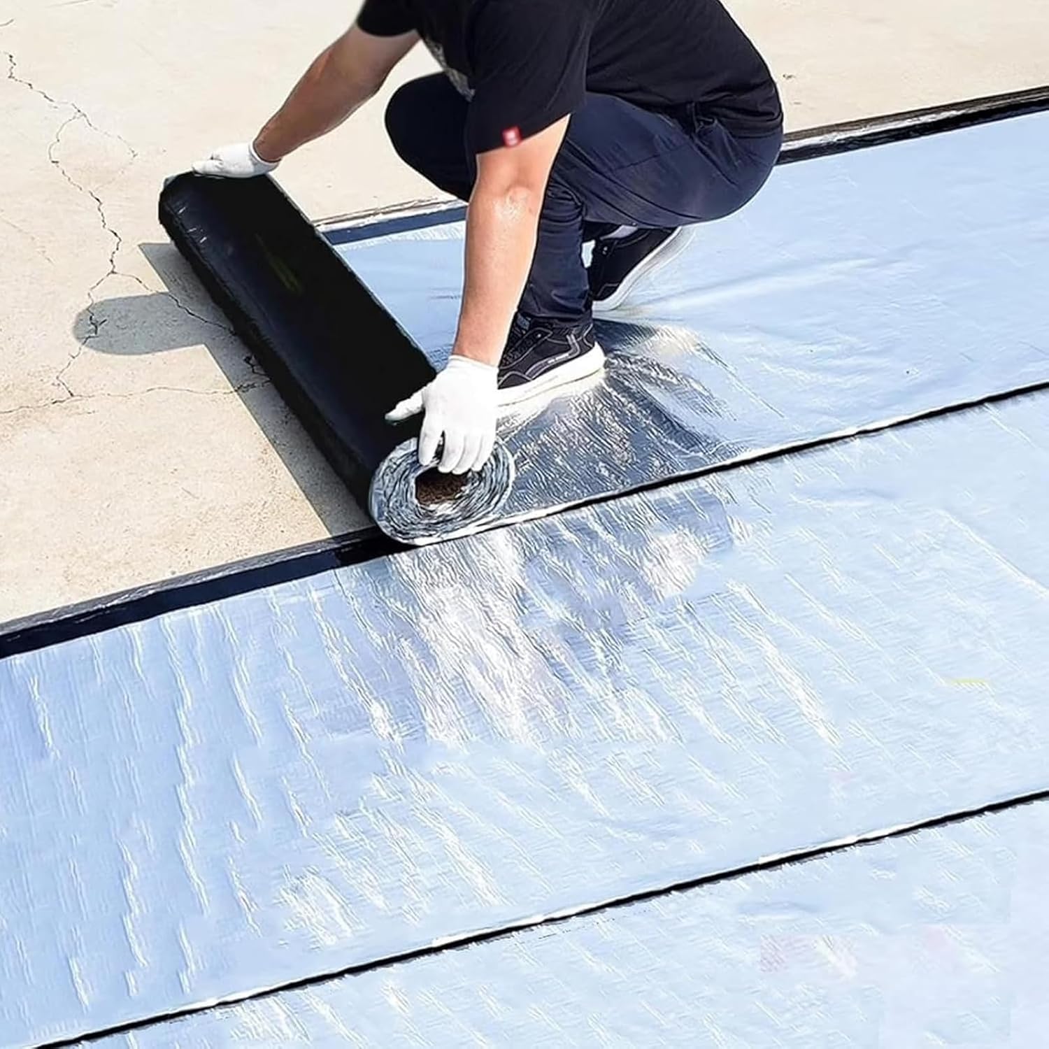 Loft Insulation DEGQSTPC Blue Self-Adhesive Sheds Roofing Felt, Asphalt ...