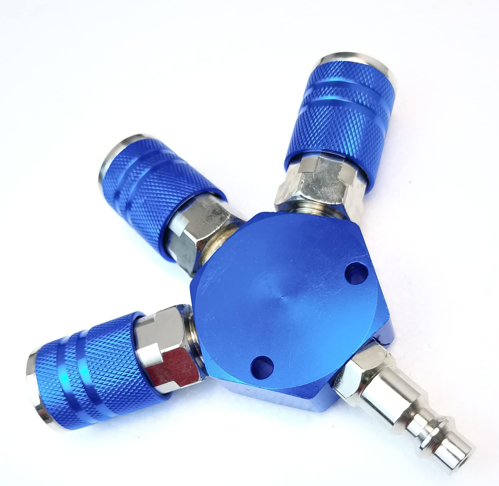 Zimpty ZY347 3-Way 1/4 Inch Hex Style Manifold Air Splitter with 3 ...