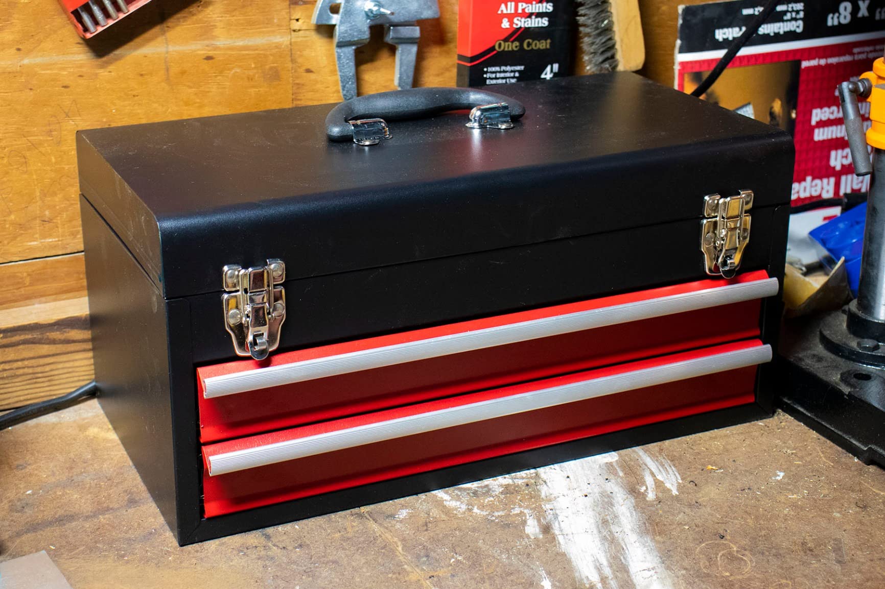 $10/mo - Finance 2 Drawers Portable Steel Tool Box with Metal Latch ...