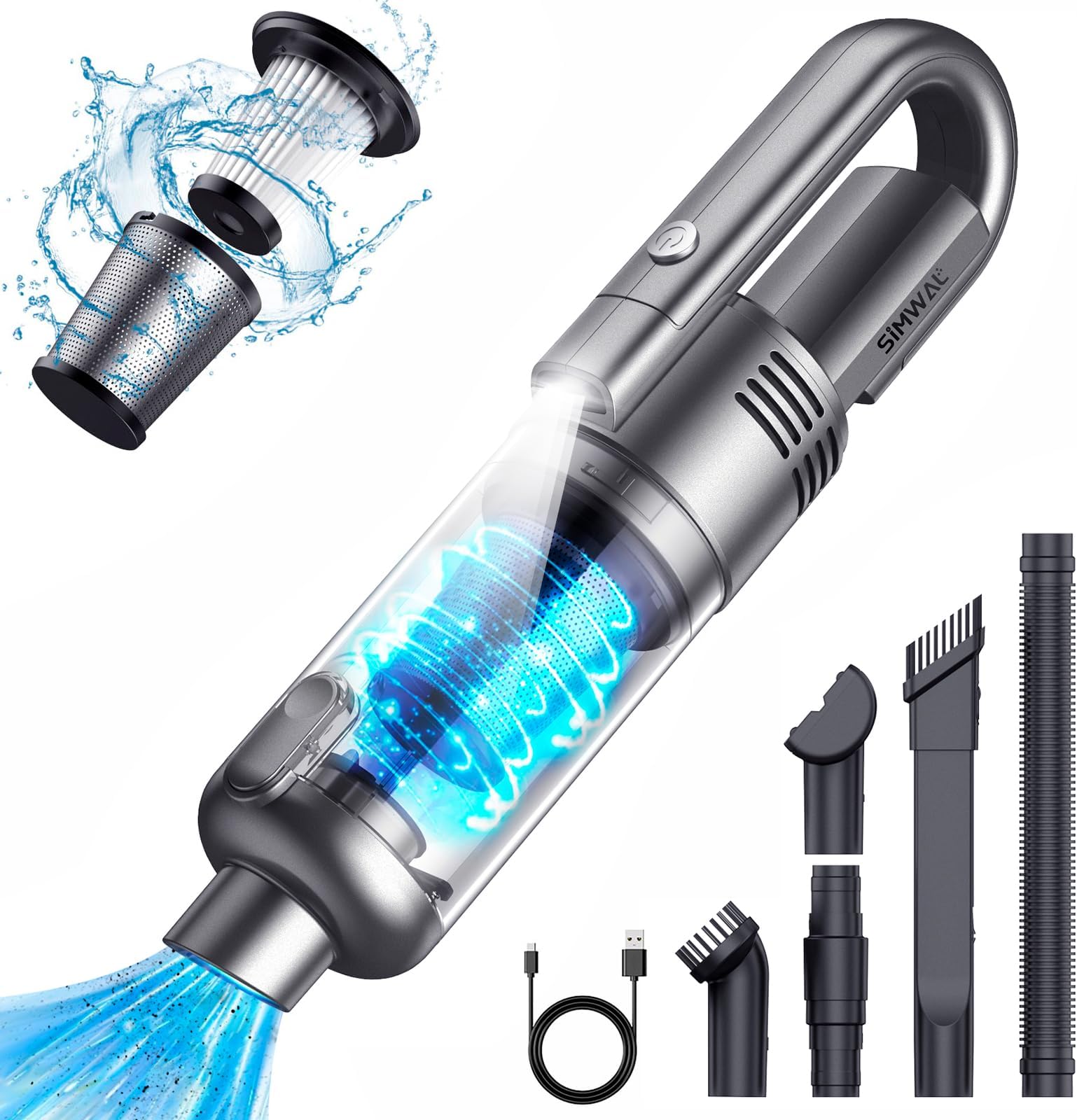 Amazon.com - Fedemer Hand held Vacuum Cleaner, 14000PA Powerful Suction ...