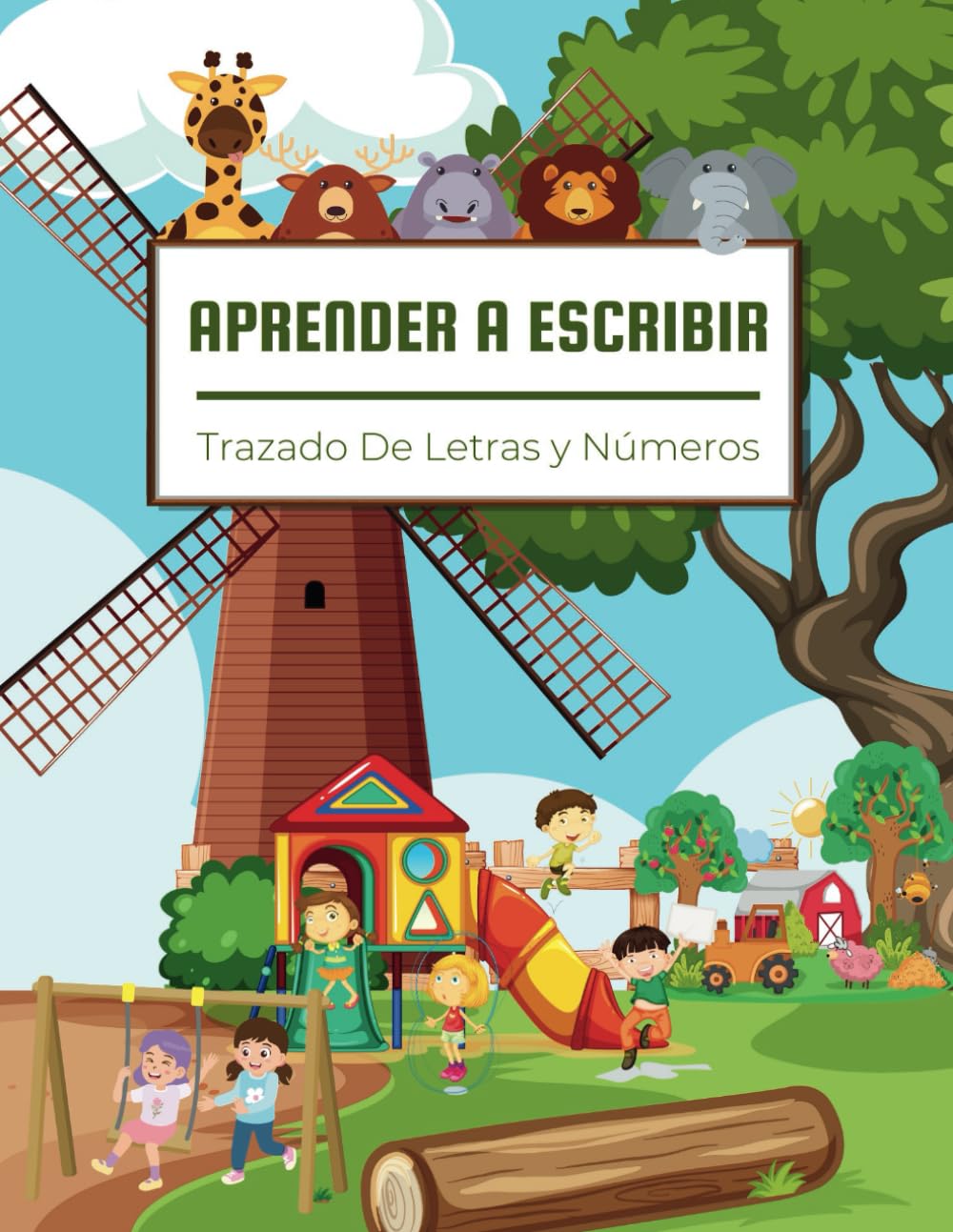 Aprender a Escribir Letras y Números Granja: Libro de Escritura Para ...