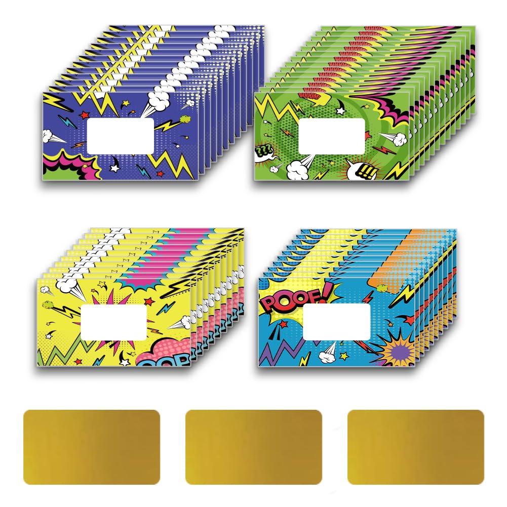 Amazon.com : PLIGREAT 120 Pieces Comic Series Scratch Off Cards ...