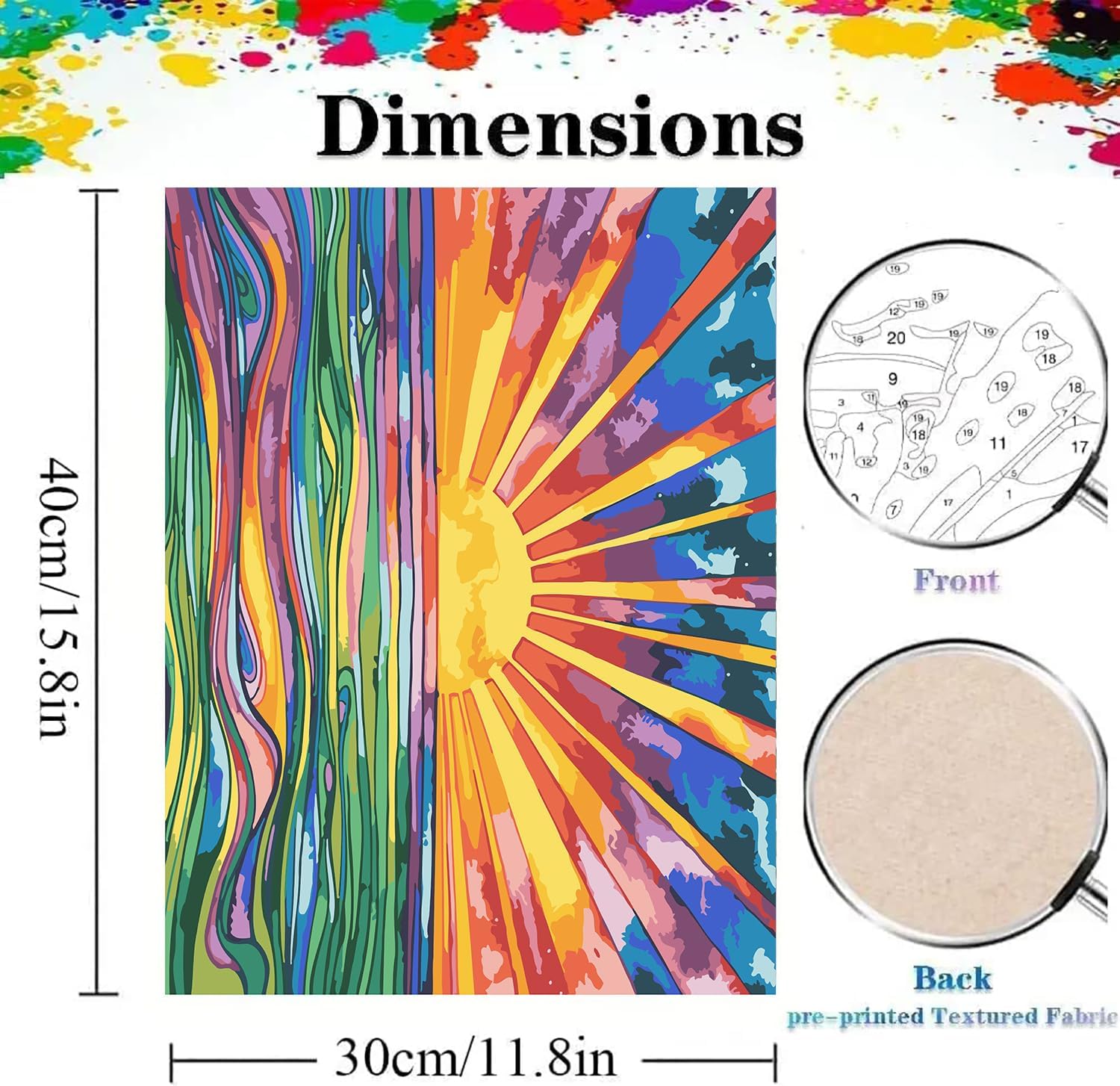 GemZono Kit de pintura por números para adultos, arte de pintura ...