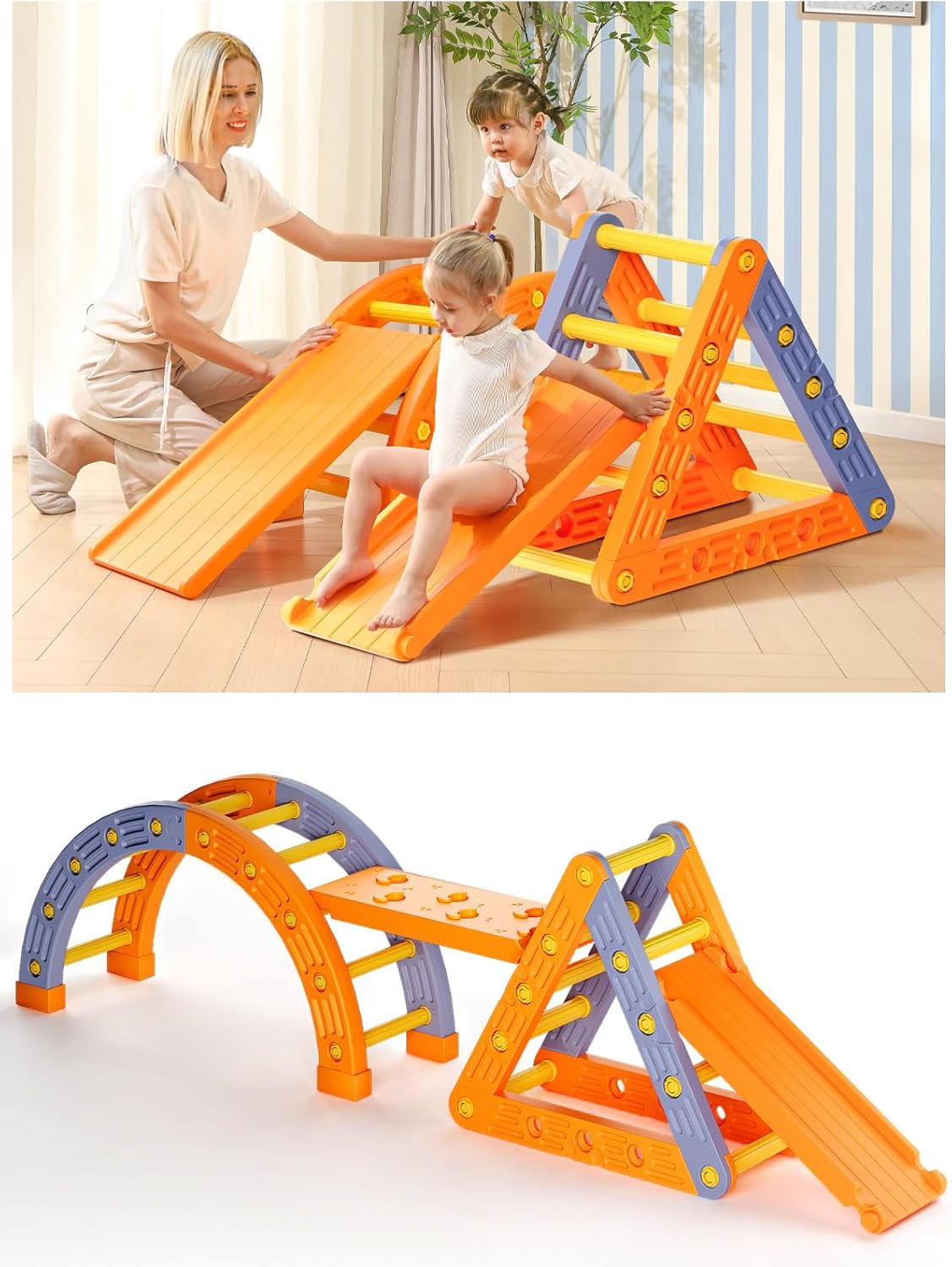 Amazon.com: VBABY 9 in 1 Climbing Toys for Toddlers 1-3 Inside, Plastic ...