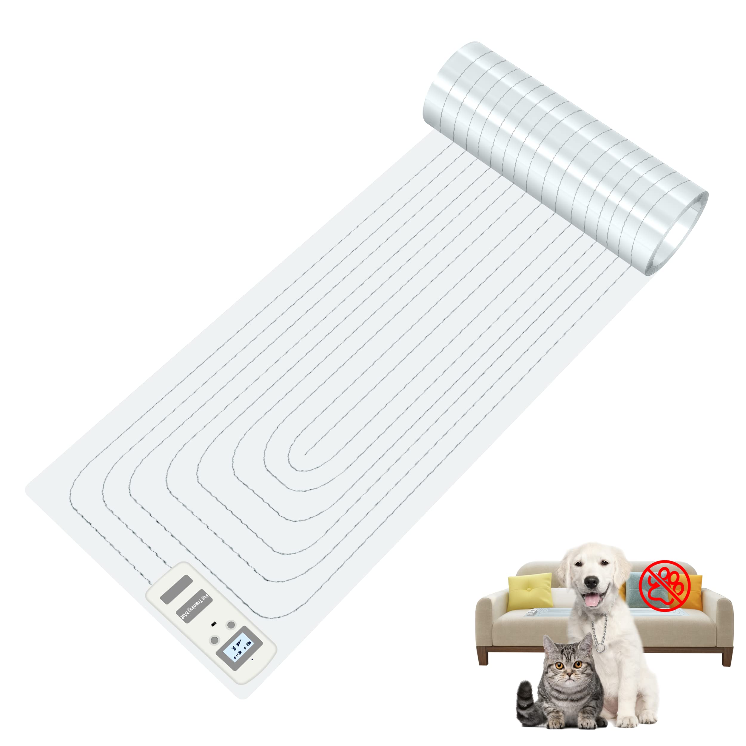 SUNWAYES Scat Mat Electronic Sofa Protector Dog Pad Indoor Pet Training ...