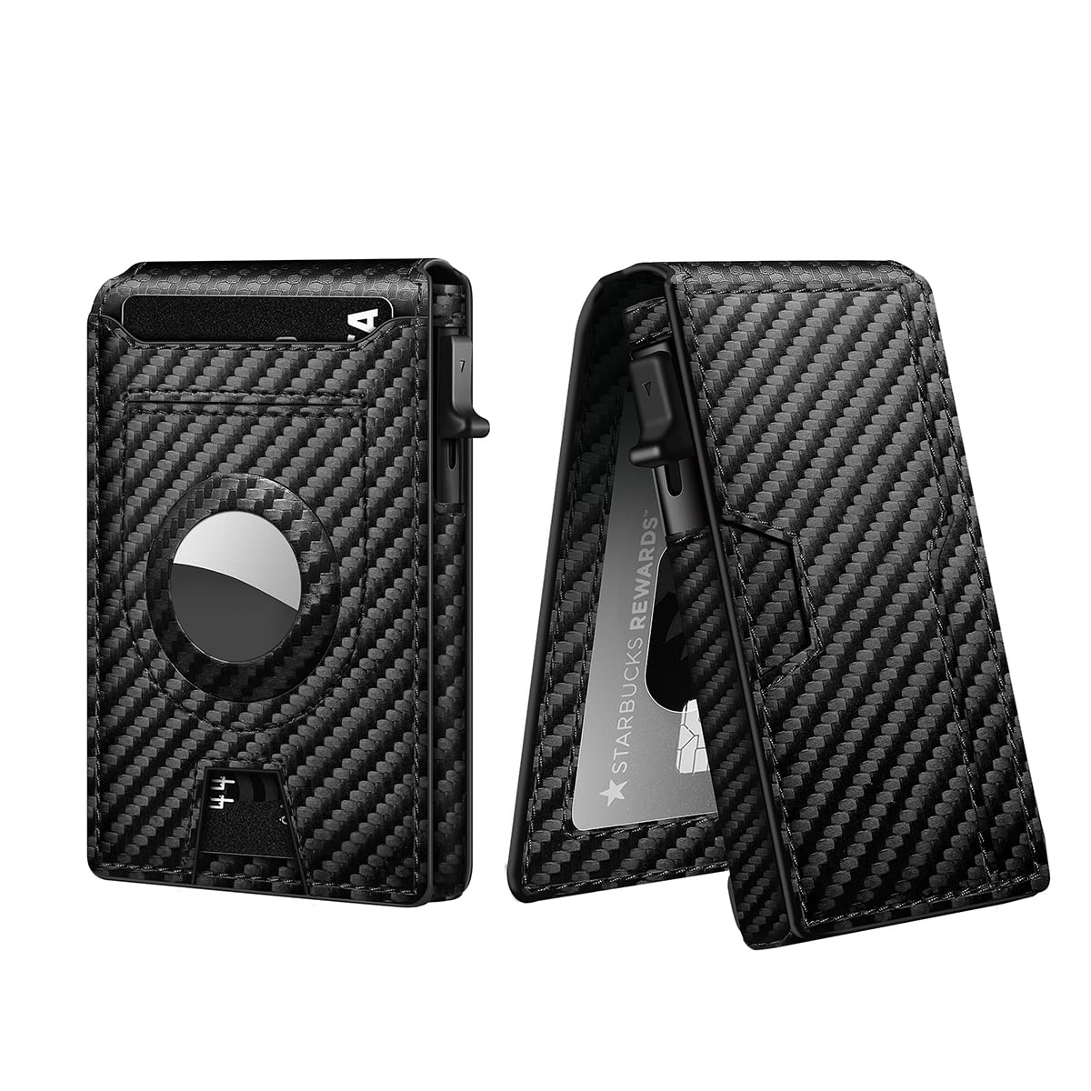 Amazon.com: Mens Wallet with Airtag Holder Smart Pop Up Wallet RFID ...