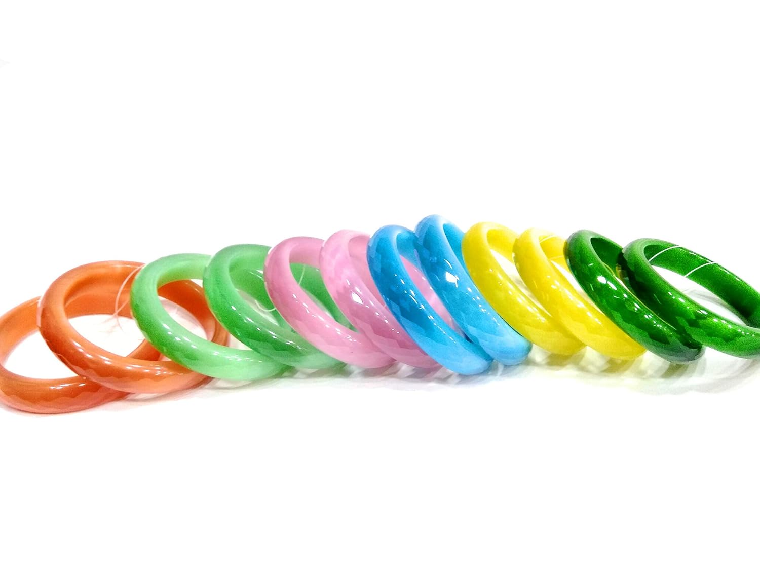 Buy PREM BANGLES Glass with Glass Bangles Set for Women (Reddish Orange ...