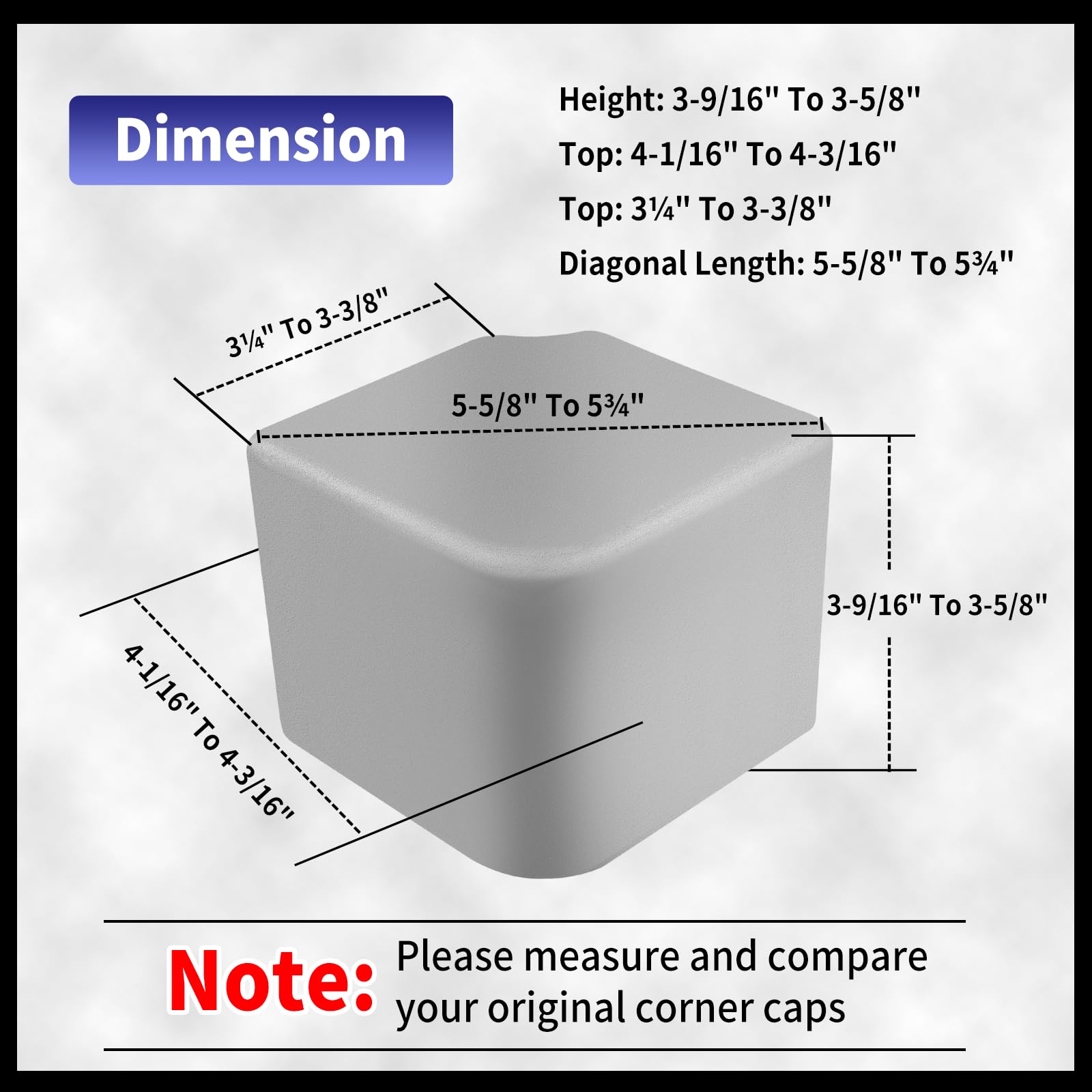 Snapklik.com : Vanshly 4 Pack Pontoon Boat Aluminum Corner Cap Casting ...