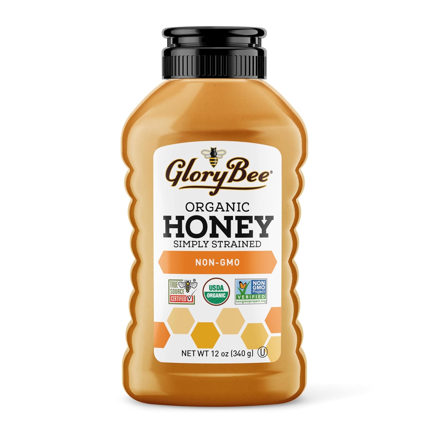 Amazon.com : GloryBee Clover Blossom Organic Honey, 12 Ounce Bear ...