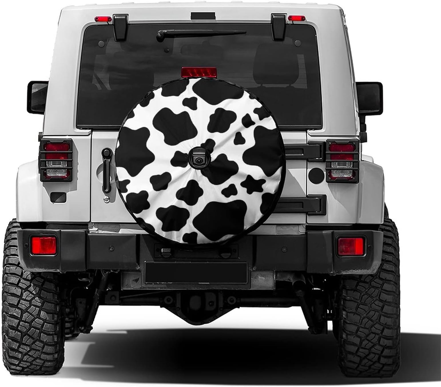 Amazon.com: Foruidea Lovely Animal White Cow Print Spare Tire Cover ...
