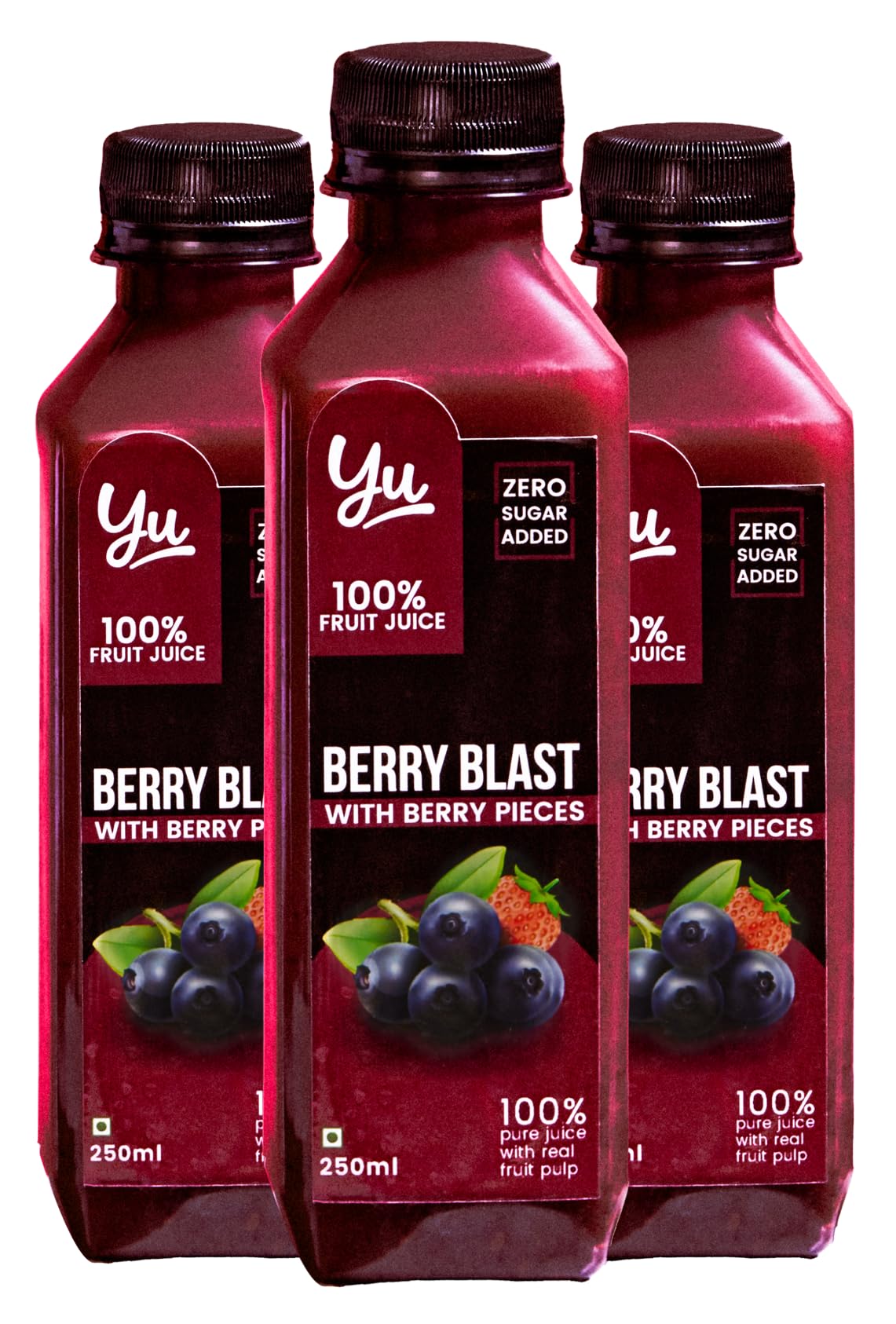 Yu Foodlabs 100% Fruit Juice - Berry Blast - With Blueberry Pieces ...