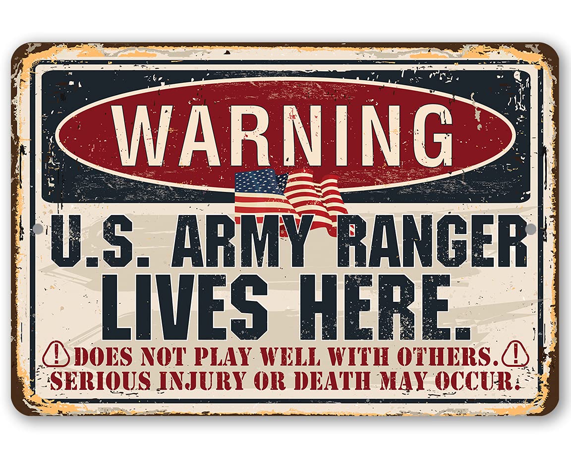 Amazon.com: Warning US Army Ranger - Great Patriotic Home Decor and ...