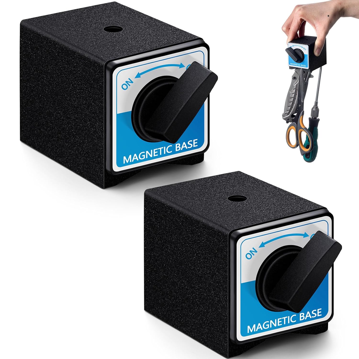 Reallnaive 2 Pcs 8T Magnetic Base Holder Bed On/off Switch 176 Lbs ...