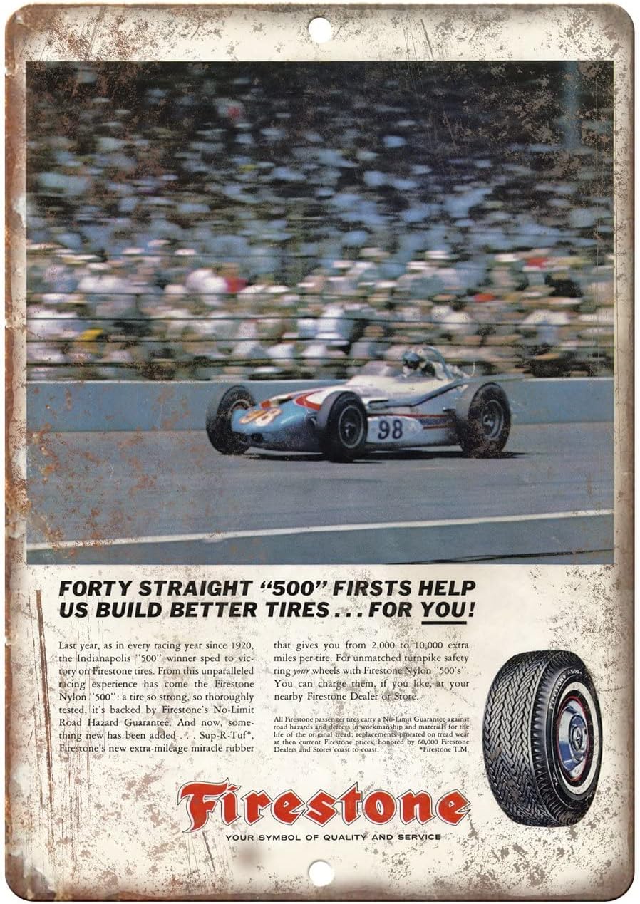 Amazon.com: CN-Tin Sign Auto Racing Indianapolis 500 Racetrack Ad Metal ...