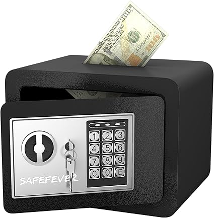 SAFEFEVER Small Safe Box, Small Safes with Drop Slot, Money Safe for ...