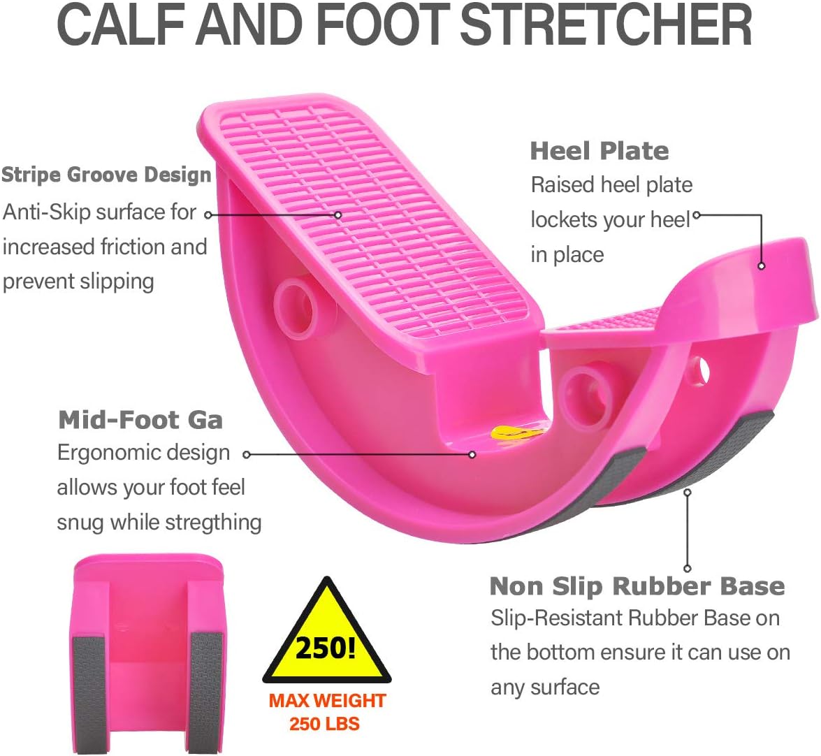 COVVY Foot Rocker Calf Stretcher Ankle Plantar Board for Achilles ...
