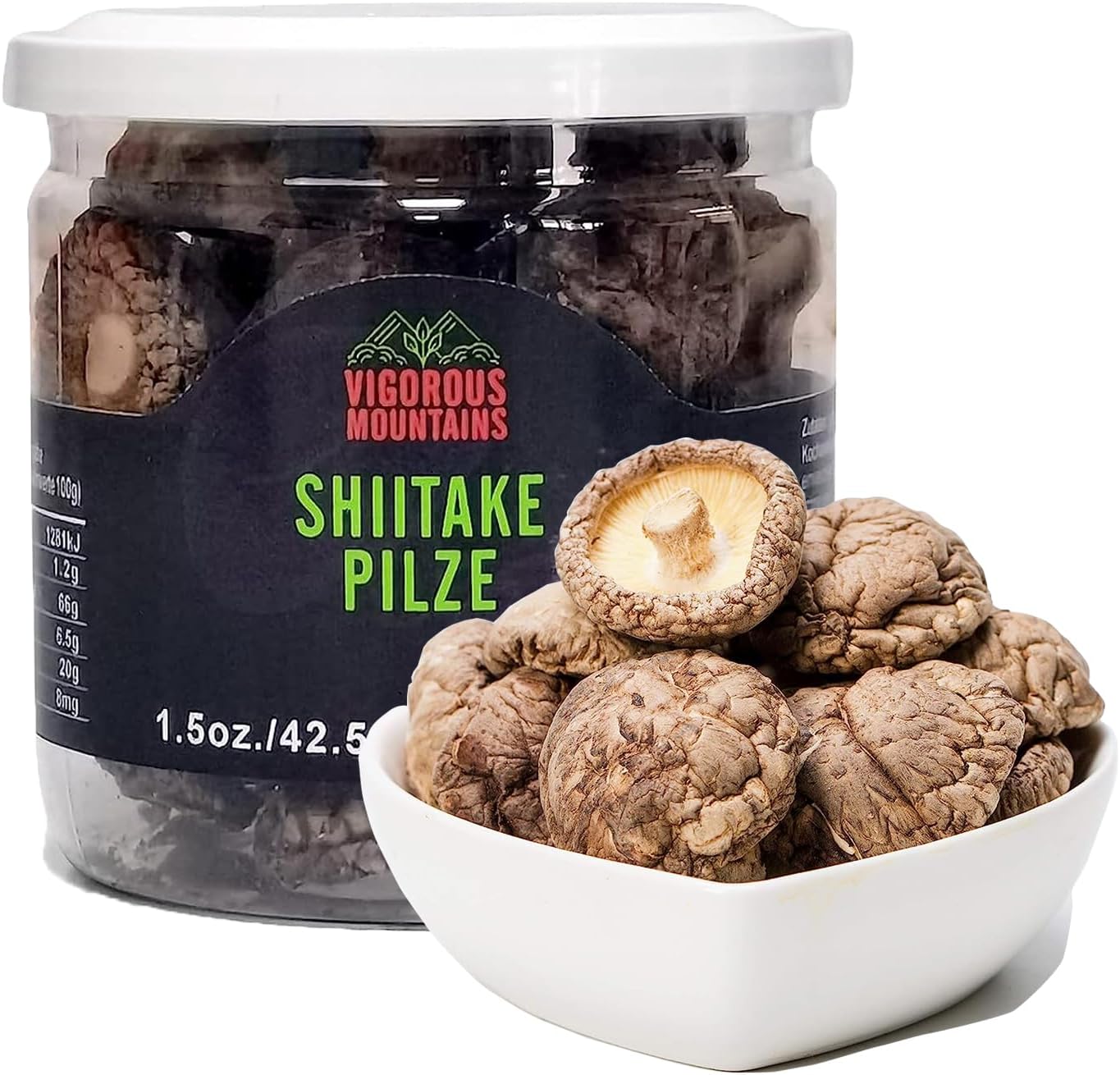 Amazon.com: VIGOROUS MOUNTAINS Dried Shiitake Mushrooms for Cooking, 2 ...